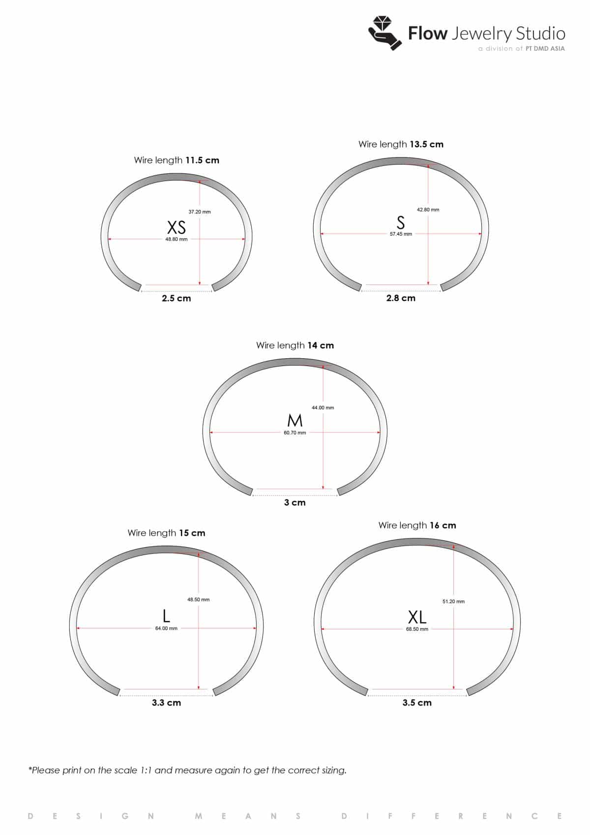 Do you have cuff size chart? - Flow Jewelry Studio